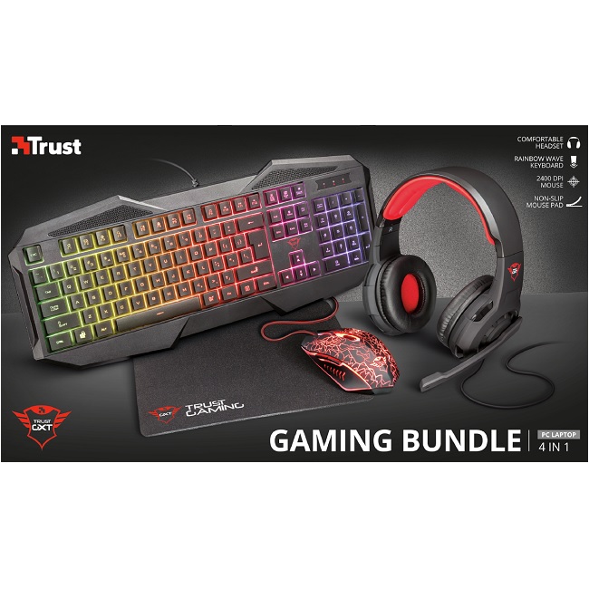 Trust GXT 788RW Pc & Laptop 4-in-1 Gaming Bundle 22711 | TRST-T22711