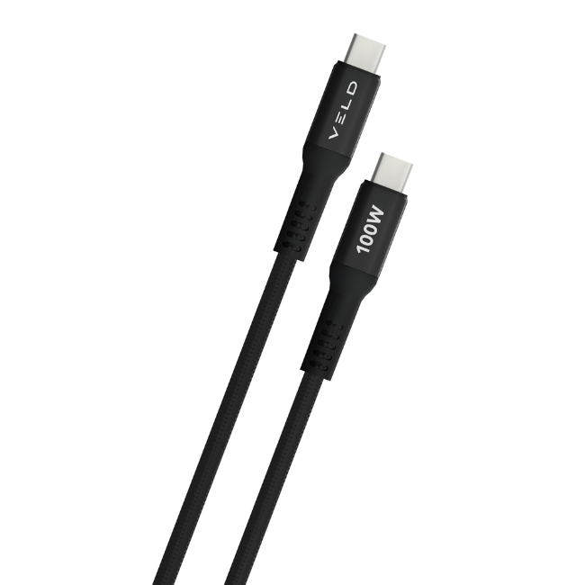 VELD Super Fast Charging Cable 100W USB-C to USB-C Tough Kevlar | VCC1E ...