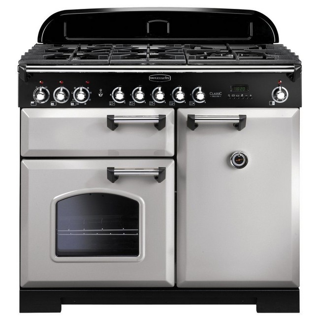 Rangemaster Classic Deluxe Dual Fuel Range Cooker 100cm - Royal Pearl ...